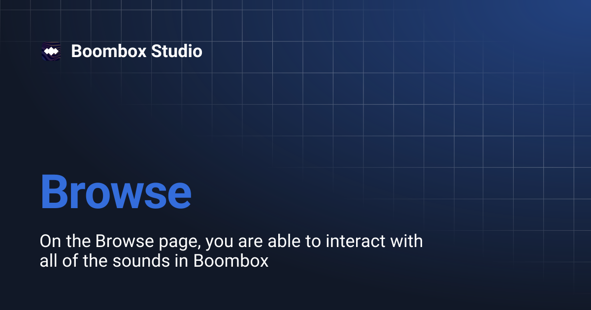 Browse | Boombox Studio